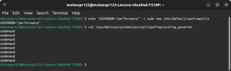 Changing the CPU Governor to Performance in Linux - Moisés Cardona