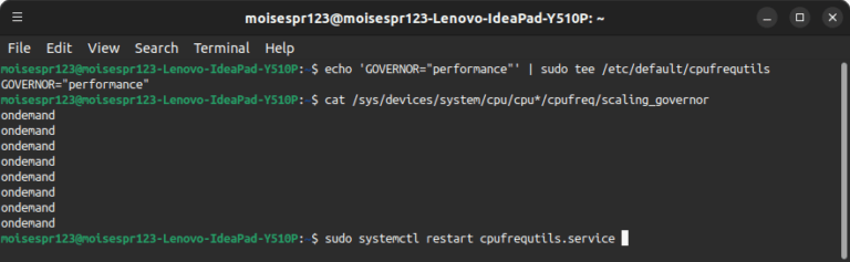 Changing the CPU Governor to Performance in Linux - Moisés Cardona